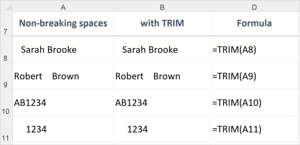 Trim Function Not Working in Excel? Fix It Without Formulas - Excel at Work
