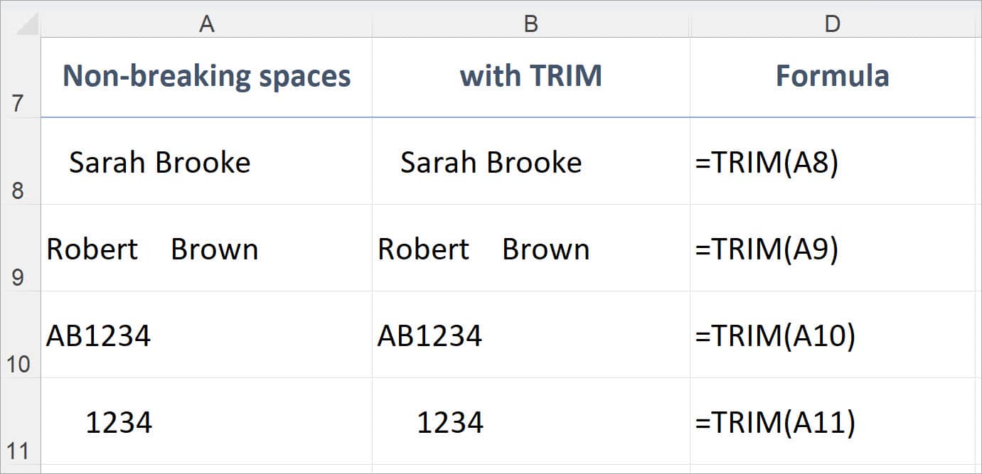 Trim Function Not Working in Excel? Fix It Without Formulas - Excel at Work