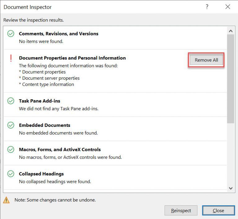 How to check and remove document properties in Word - Excel at Work