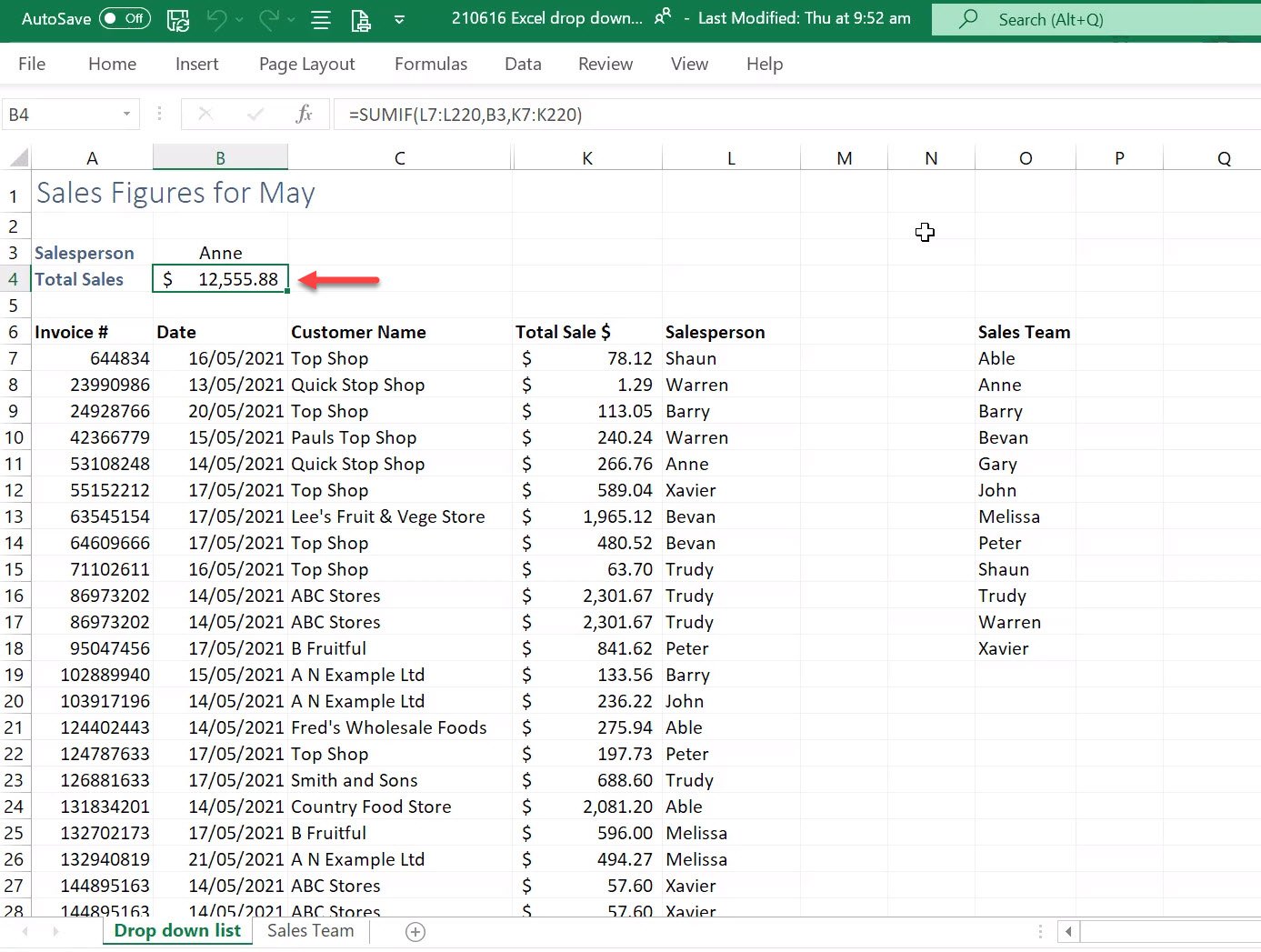 Create A Drop Down List In Excel Using Named Range
