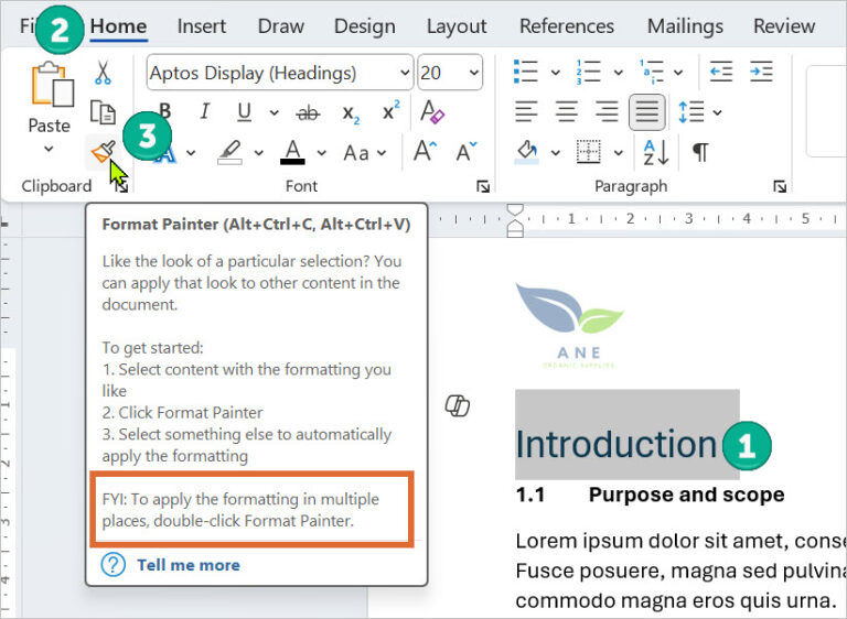 How To Insert And Format Table Of Contents In Microsoft Word - Excel at ...