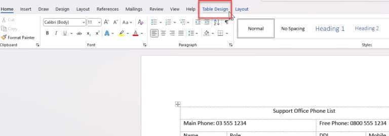 Word Table Formatting - Excel at Work