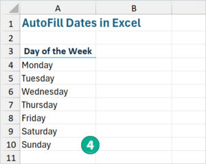 How to Create a List of Dates in Excel – Autofill Days, Weeks, Months ...