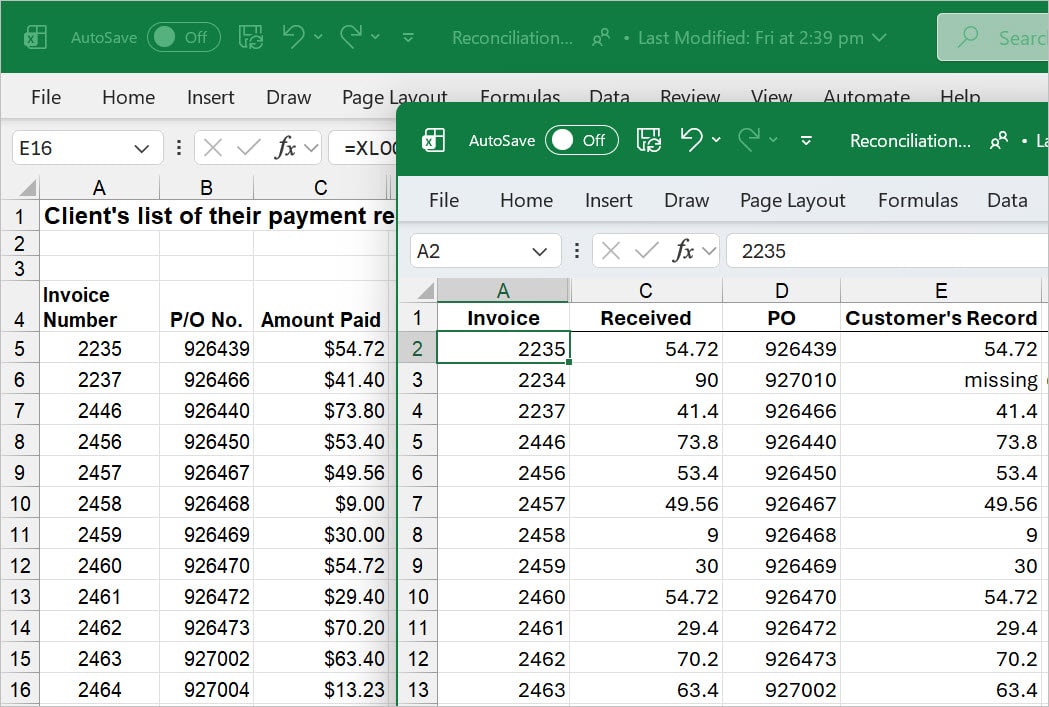 How to Compare Two Lists in Excel Using XLOOKUP - Excel at Work